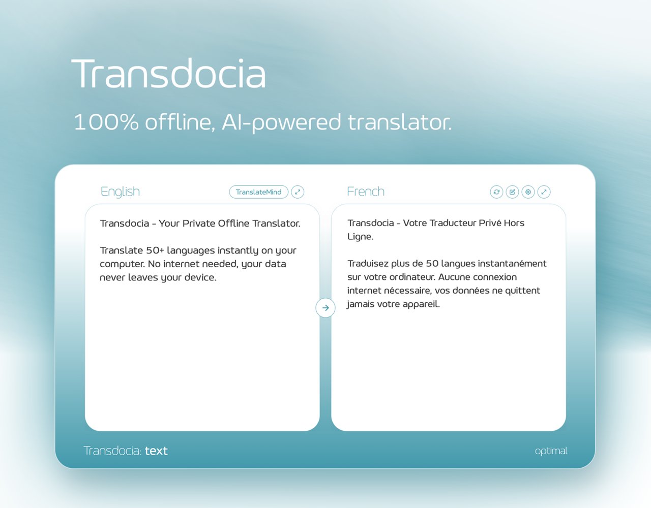 Transdocia: AI translator, 100% offline. World's most powerful offline ...